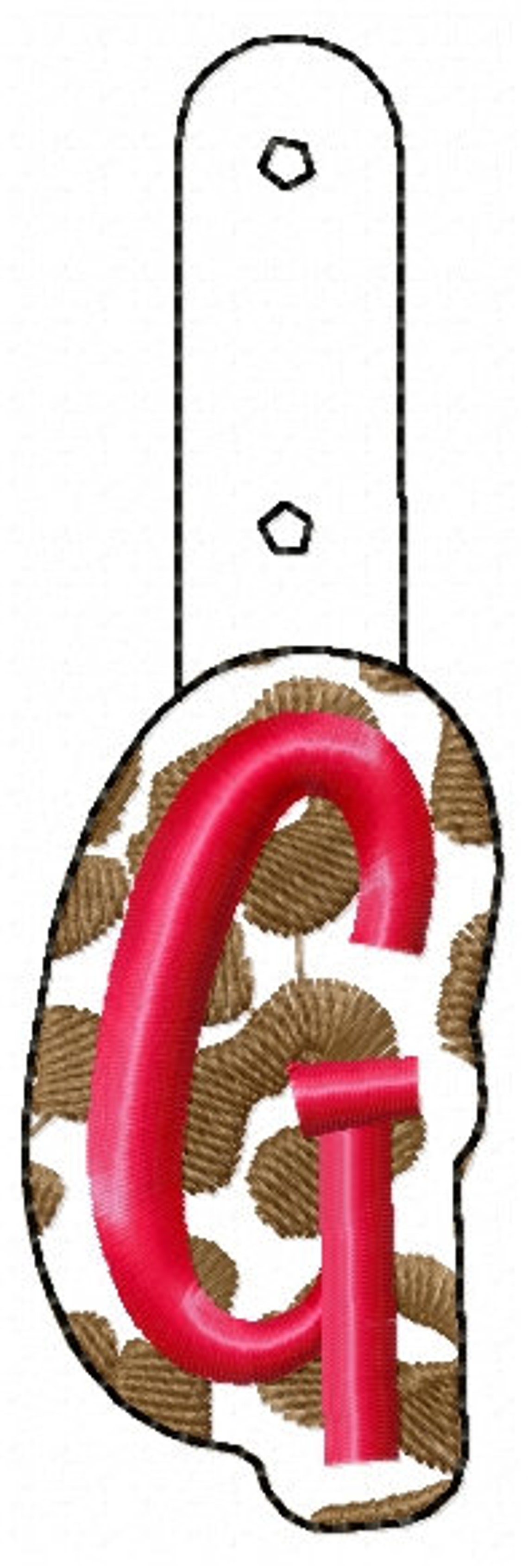 Key Fob Snap Tab Leopard Spot Monogram Alphabet Initial - Etsy
