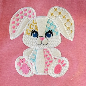 Cute Patterned Bunny Toy Applique Machine Embroidery Designs Kids Baby ...