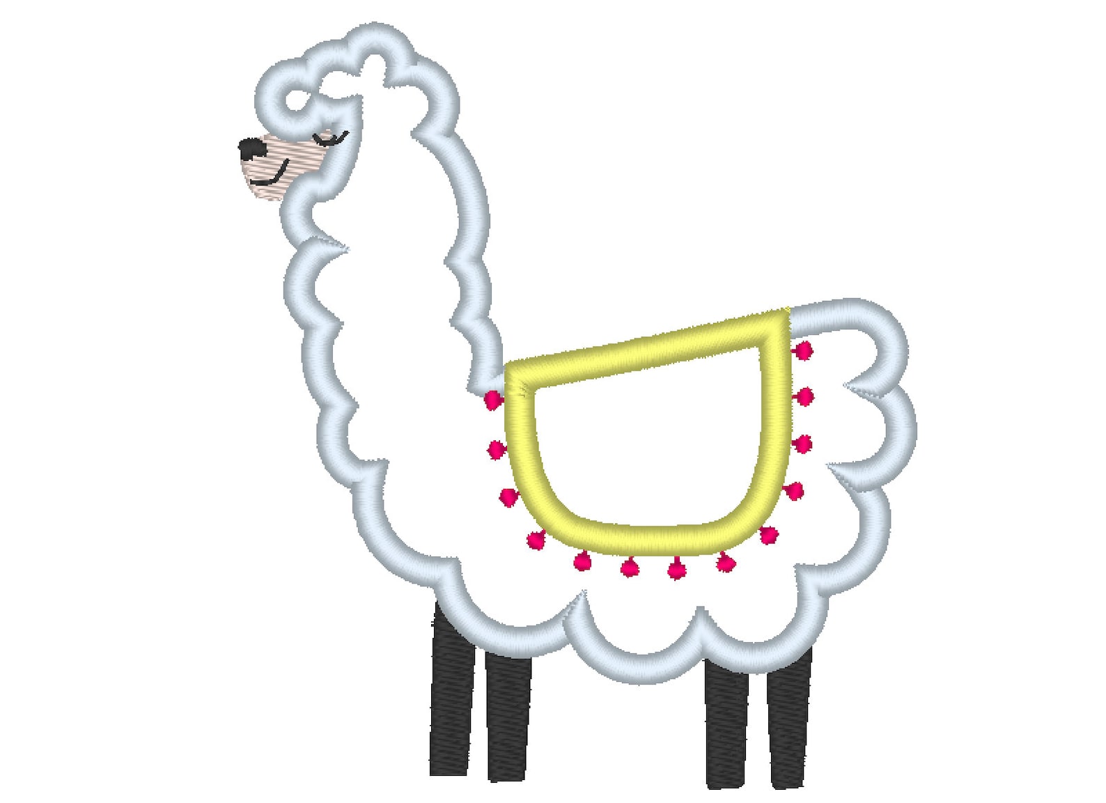 Lama Llama Machine Embroidery Applique Designs Assorted | Etsy
