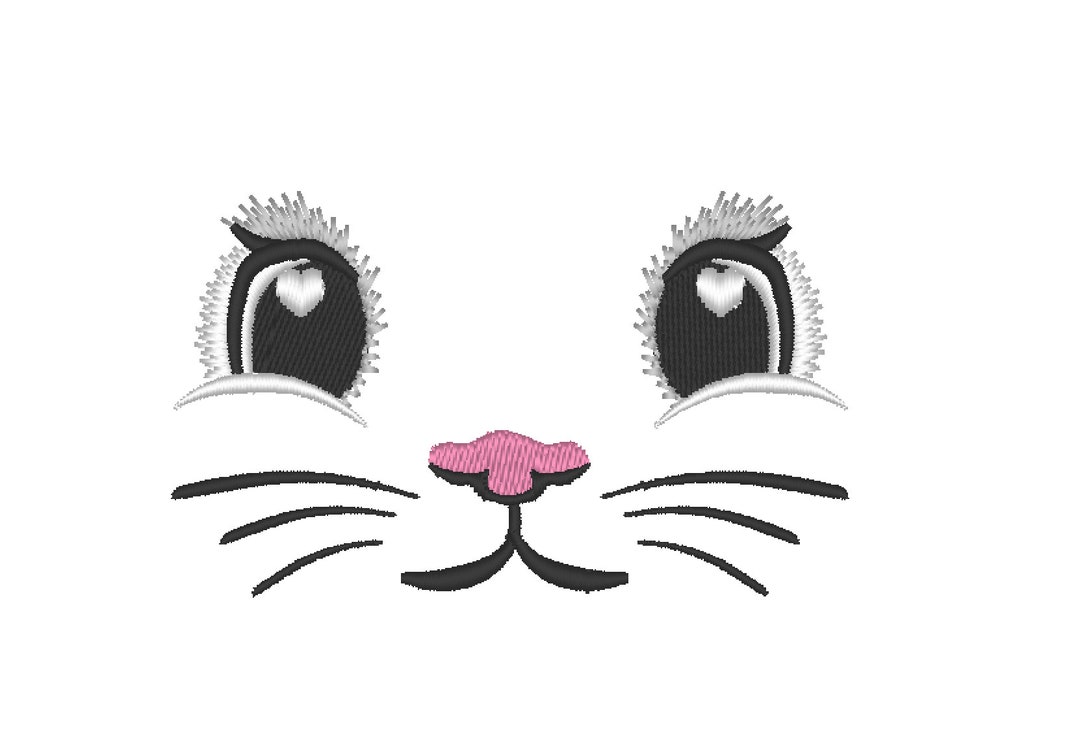 Pretty Bunny Doll Face Machine Embroidery Embroidery Design Bunny Head ...