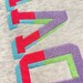 Block Varsity Collegiate Split Multicolored Font Fill Stitch 4 Color ...
