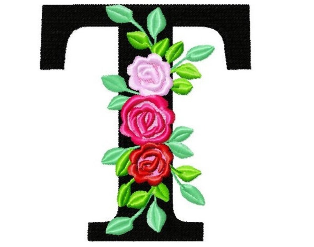 T Letter In Rose