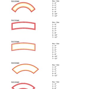 Arc Shape for Rocker - Machine Embroidery Applique Designs for Hoop 4x4 ...