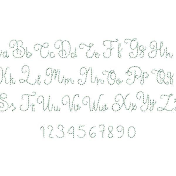 Running Stitch Embroidery Font Designs - Etsy