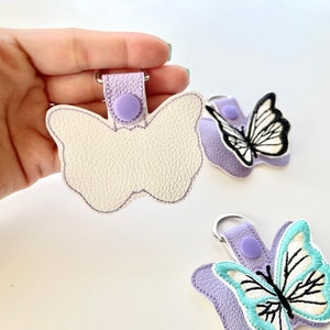 Butterfly 3D Keychain in the Hoop ITH Project Dimensional Butterfly Key ...