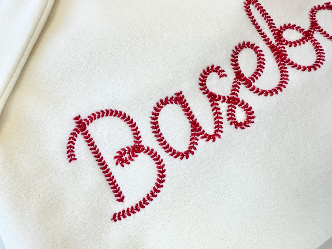Baseball Stitch Handwritten Script FONT Softball Sports Stitch Alphabet ...