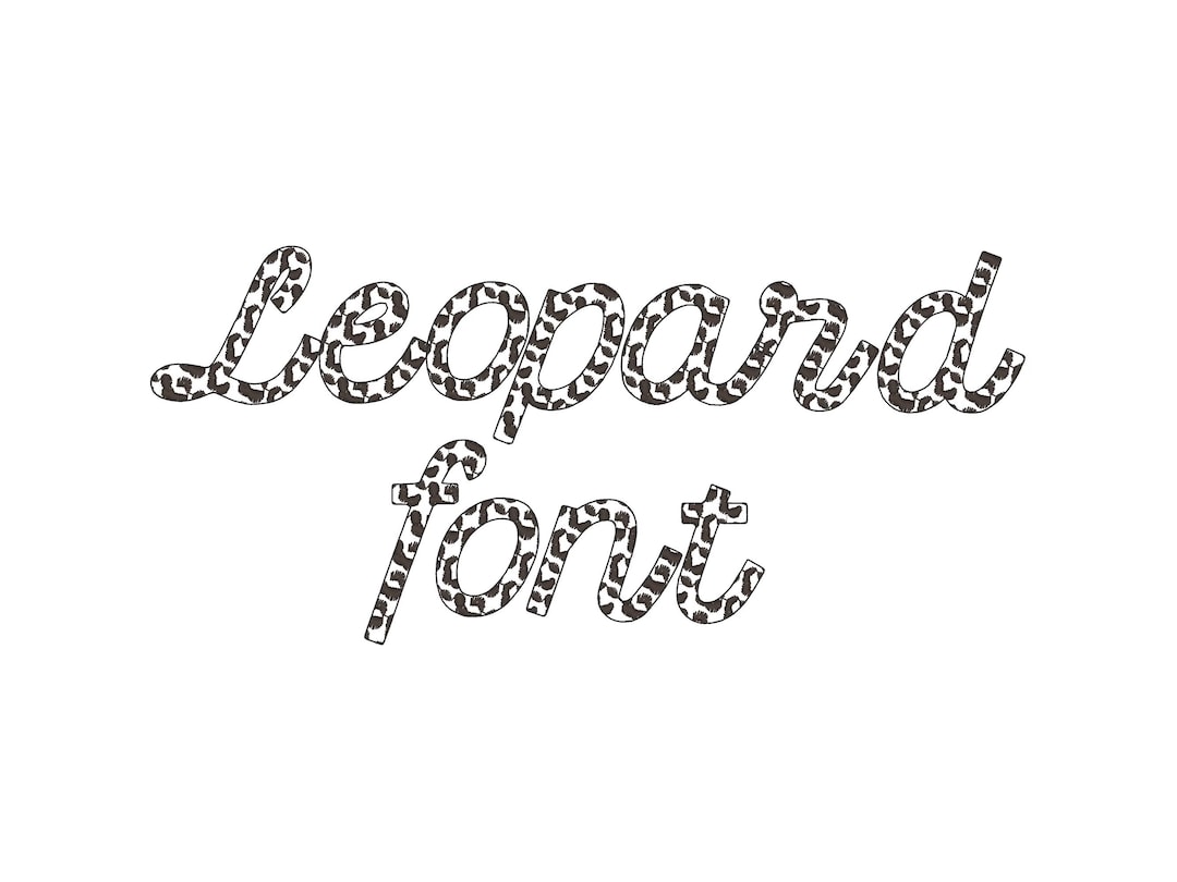 Leopard Spots Font Alphabet Cursive Letters and Numbers Wild Animal ...