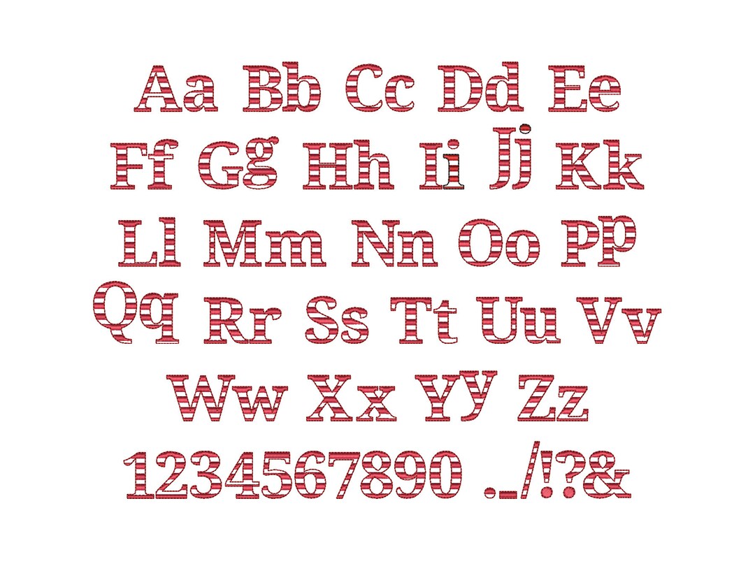 Only Stripes Block Font Machine Embroidery Designs Alphabet Letters ...