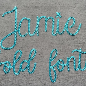 Bold Chain Stitch FONT Dense Chain Machine Embroidery Designs in ...