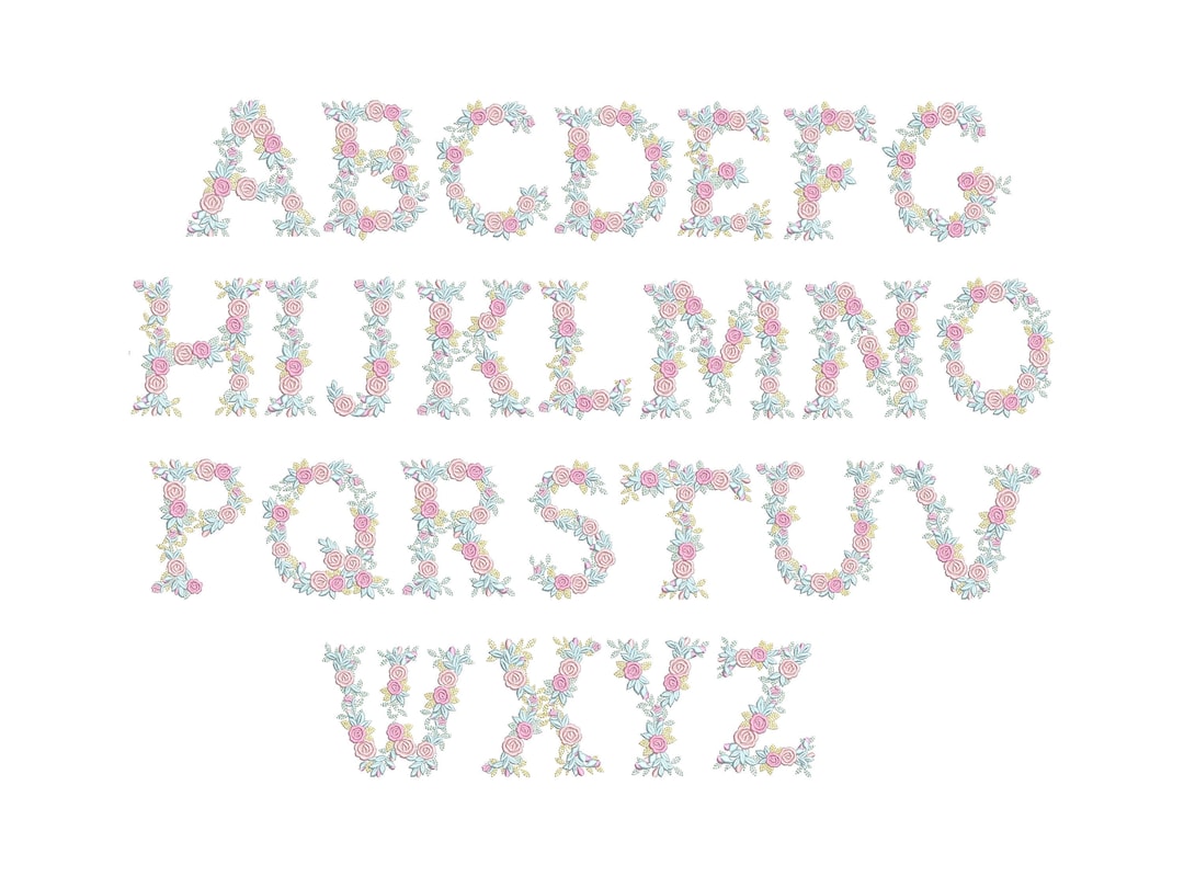 Delicate Roses Floral Whole Entire Alphabet A-Z Garden Flag Monogram ...
