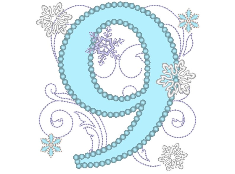 Frozen Swirls Birthday Numbers Whole Set From 1 up to 9 With - Etsy