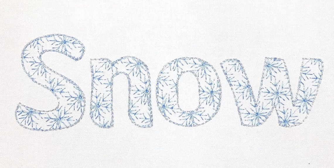 Snowflake Font Light Sketch Outline Christmas Frozen Winter Alphabet ...
