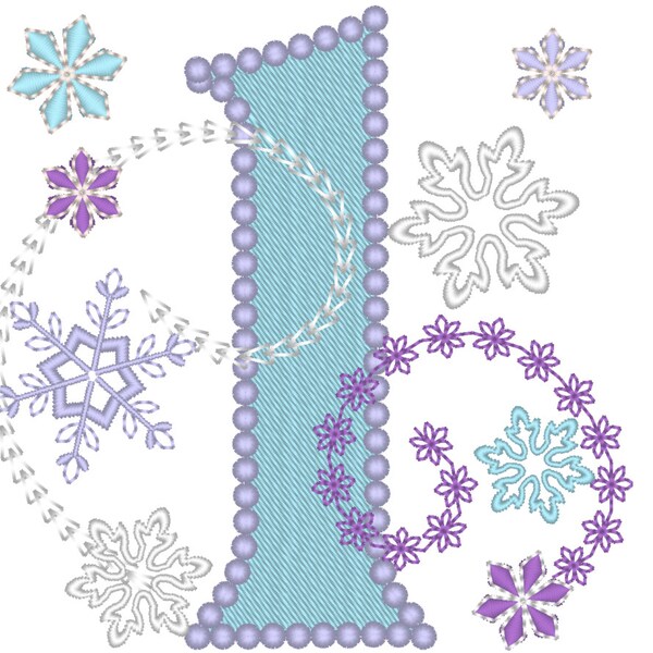 Frozen Numbers - Etsy
