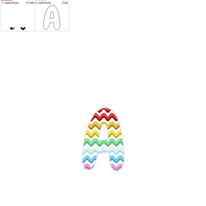 RIC RAC Patterned Font Monogram Alphabet Letters Machine Embroidery ...