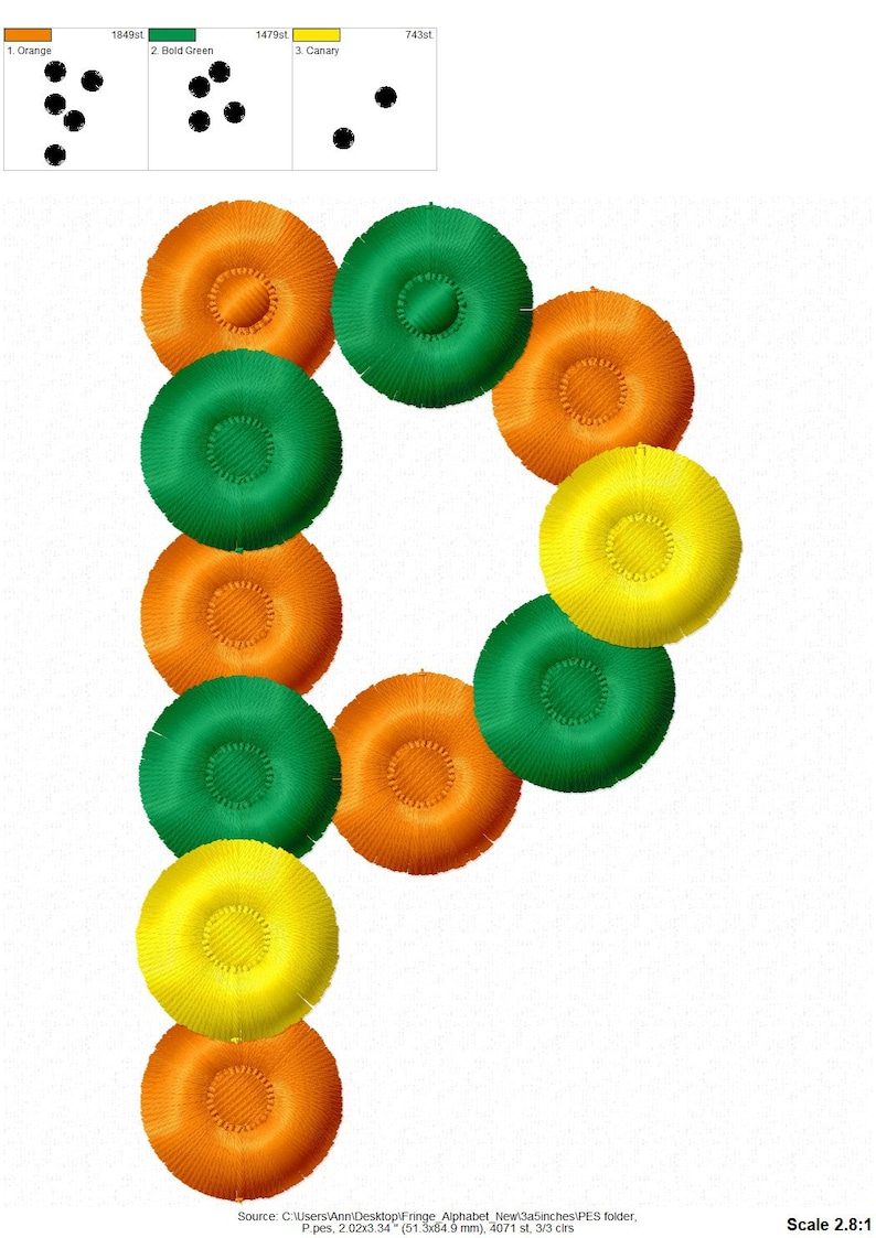 Circle Fringed FONT Alphabet Letters Machine Embroidery Designs in ...