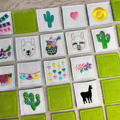 Memory Game farm Machine Embroidery Design in - Etsy