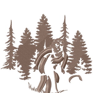 Big Foot Yeti Machine Embroidery Fringe Elements Filled Machine ...