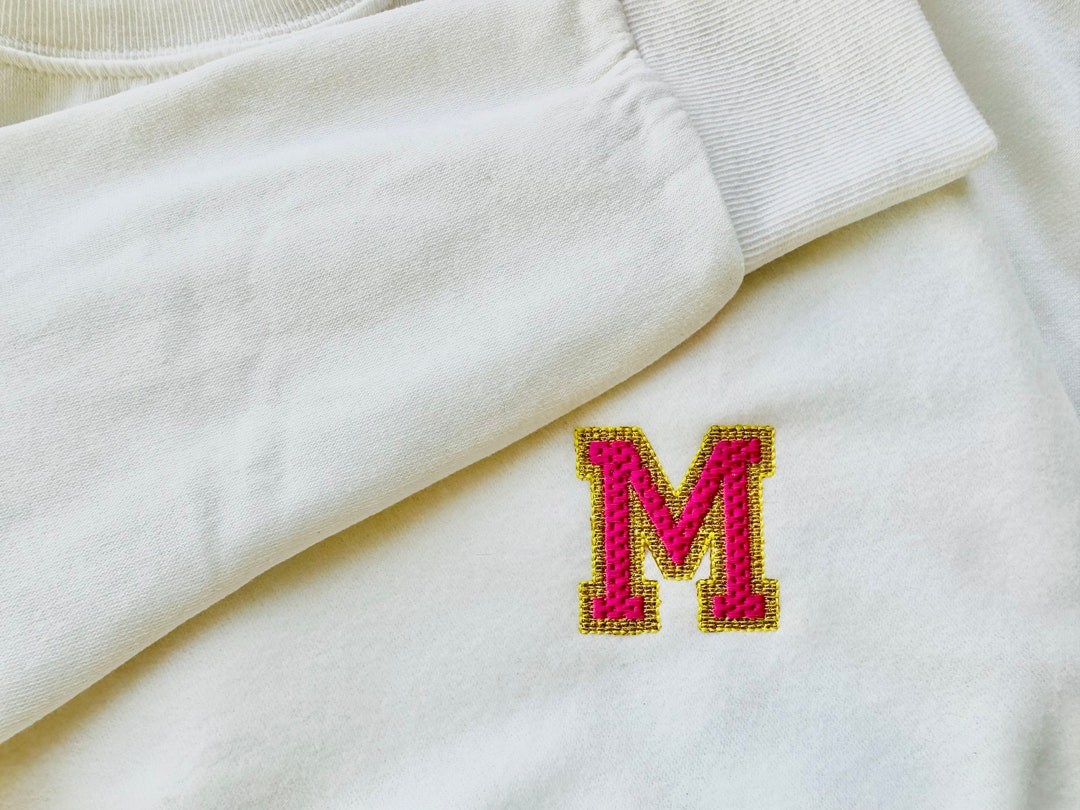 Waffle Glitter HTV Embroidery Font Sport Varsity Glitter Vinyl Alphabet ...