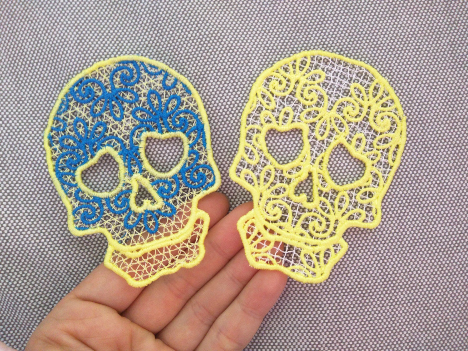 FSL 2 Types of Free Standing Lace Skull Day of the Dead Skull - Etsy