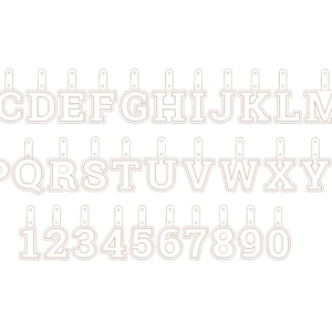 Puffy Puff Relief 3D Key Fob Snap Tab Monogram A-Z and Numbers 0-9 in ...