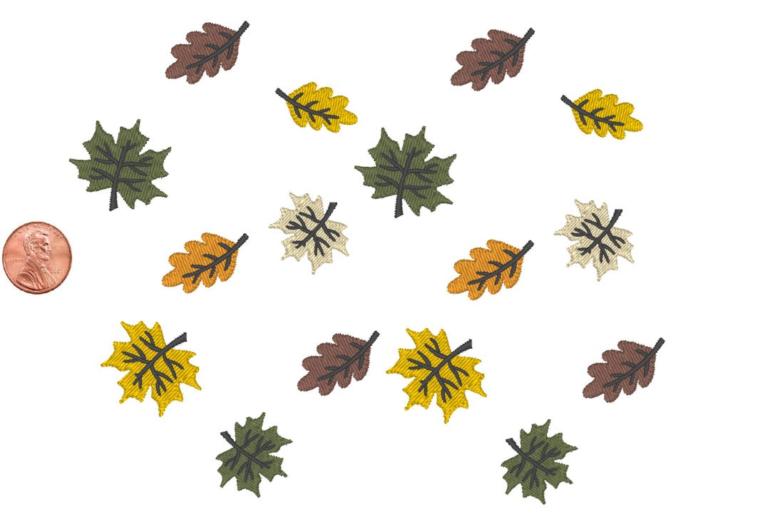 Autumn Mini Leaves Leaf Small Design Micro Leaves 2 Types Mini Tiny ...