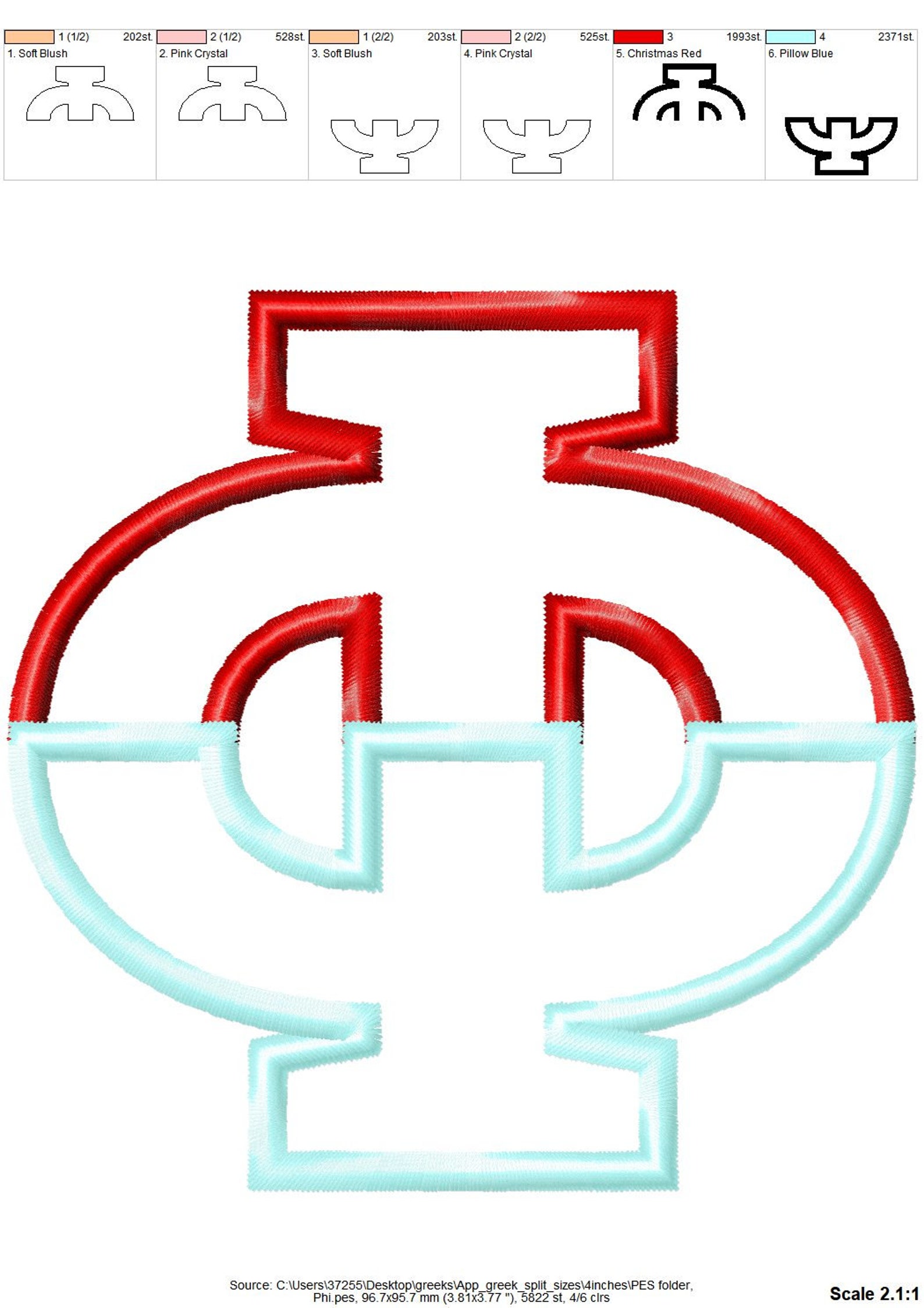 2 Colors GREEK Block Split Divided Collegiate Alphabet - Etsy