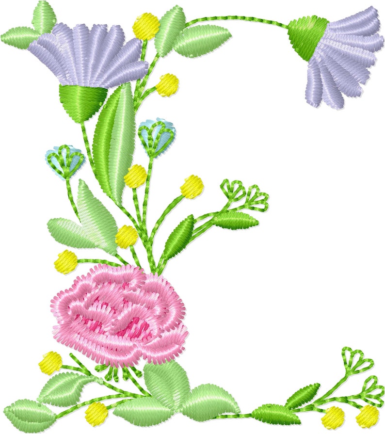 Floral Block Uppercase Capital Letters A-Z Whole Alphabet | Etsy