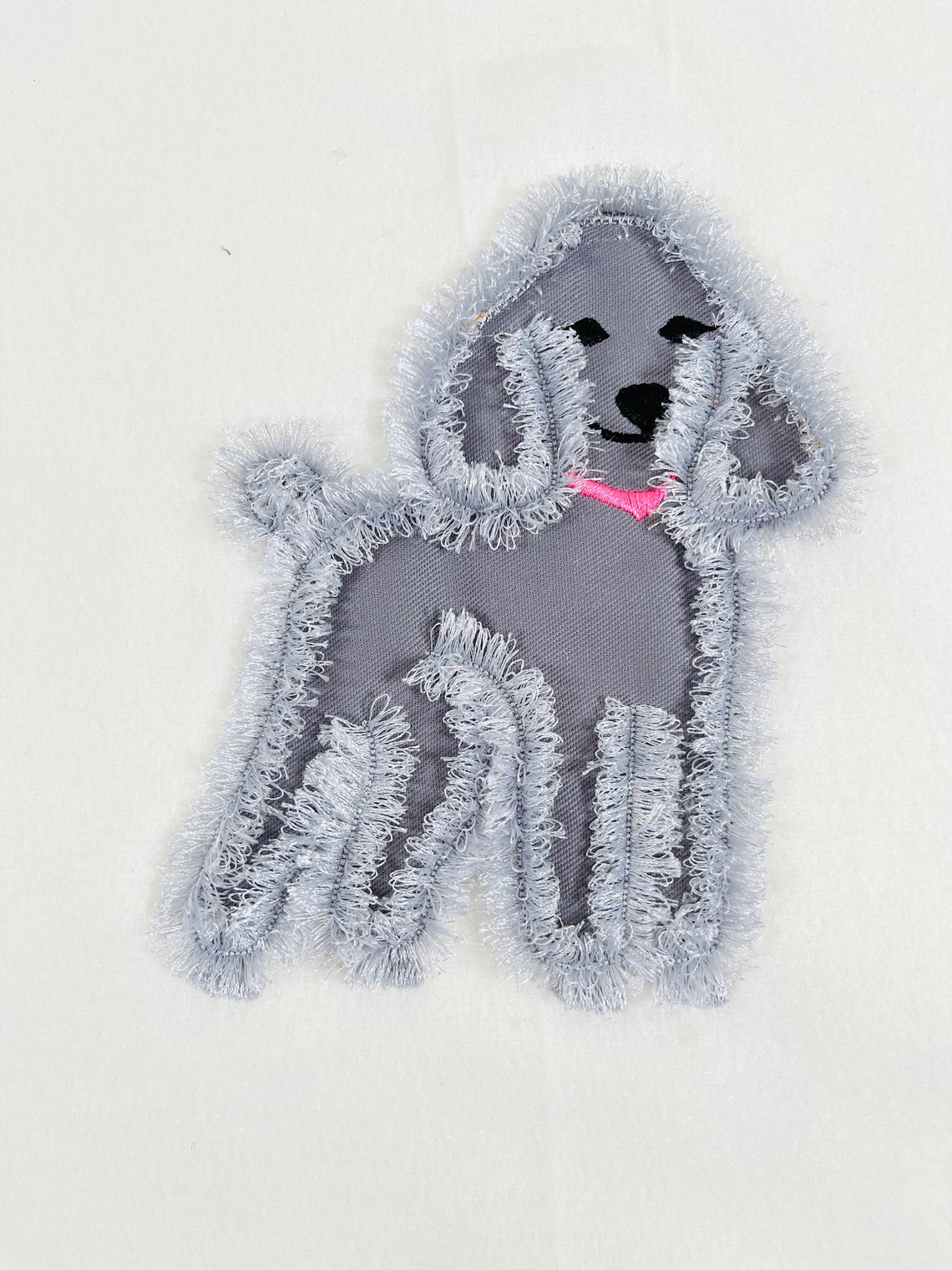 Fluffy Poodle Puppy Fringed Pet Dog Applique Machine Embroidery Designs ...