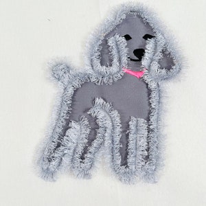 Fluffy Poodle Puppy Fringed Pet Dog Applique Machine Embroidery Designs ...