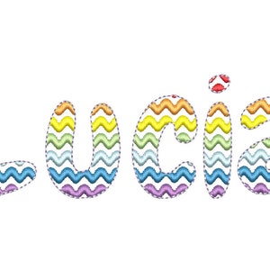 RIC RAC Patterned Font Monogram Alphabet Letters Machine Embroidery ...