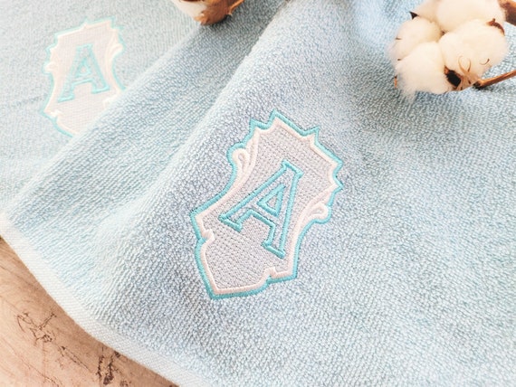 Craft Supplies & Tools Elegant Towel Monogram Letter H Embroidery ...