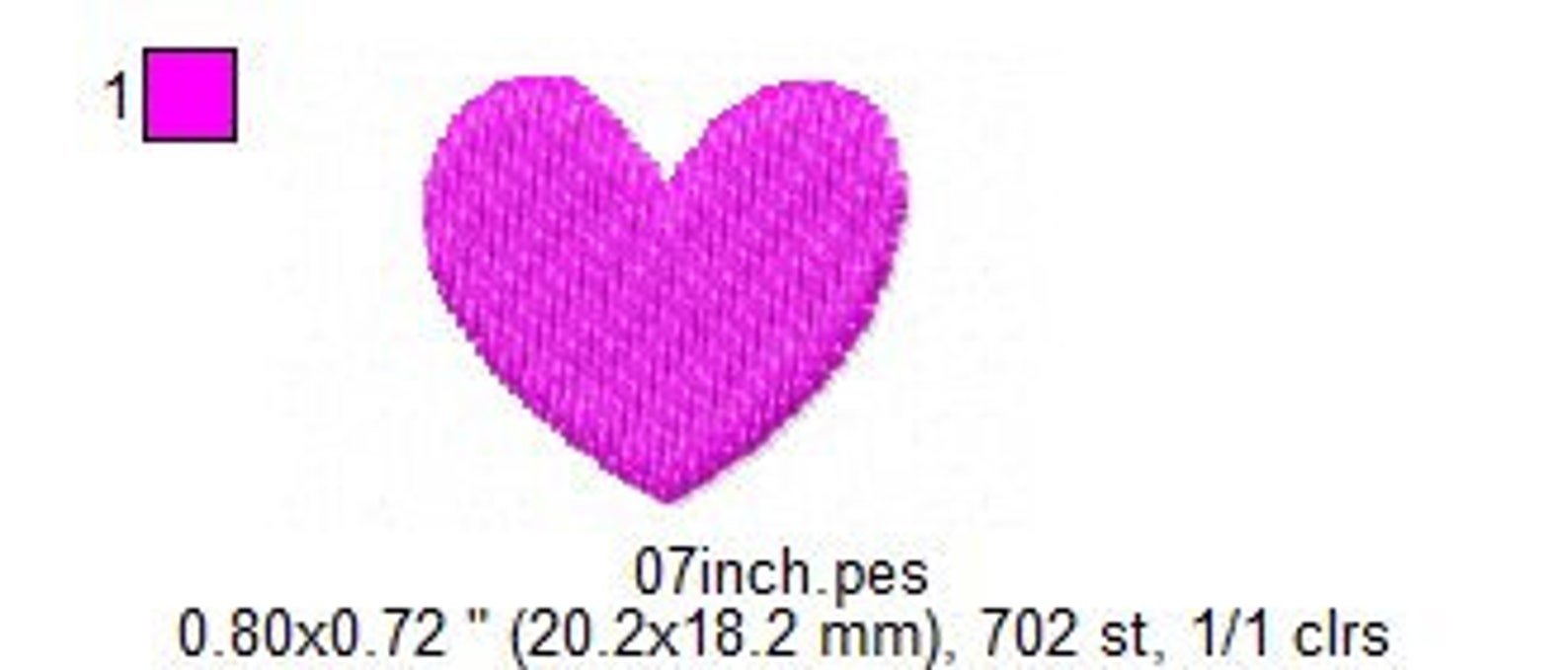 Mini Hearts Add on Mini Size Micro Wee Machine Embroidery Designs Less ...