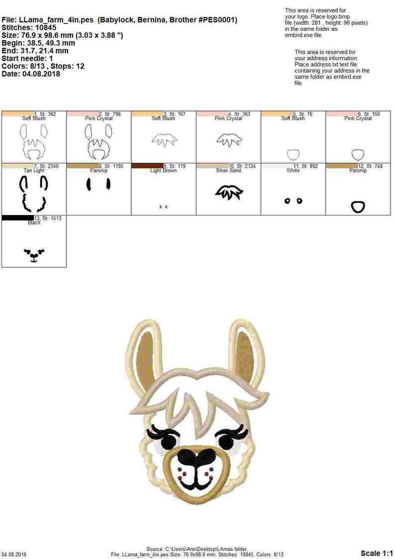 Lama, Llama Drama, Alpaca Llama Embroidery Design, Farm Animal, Farm ...