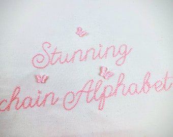 Chain Stitch Embroidery Font | Etsy