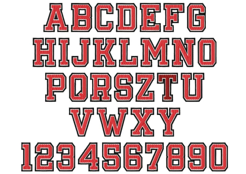 MINI Waffle Varsity Collegiate Athletics Sport Block Type Font Machine ...