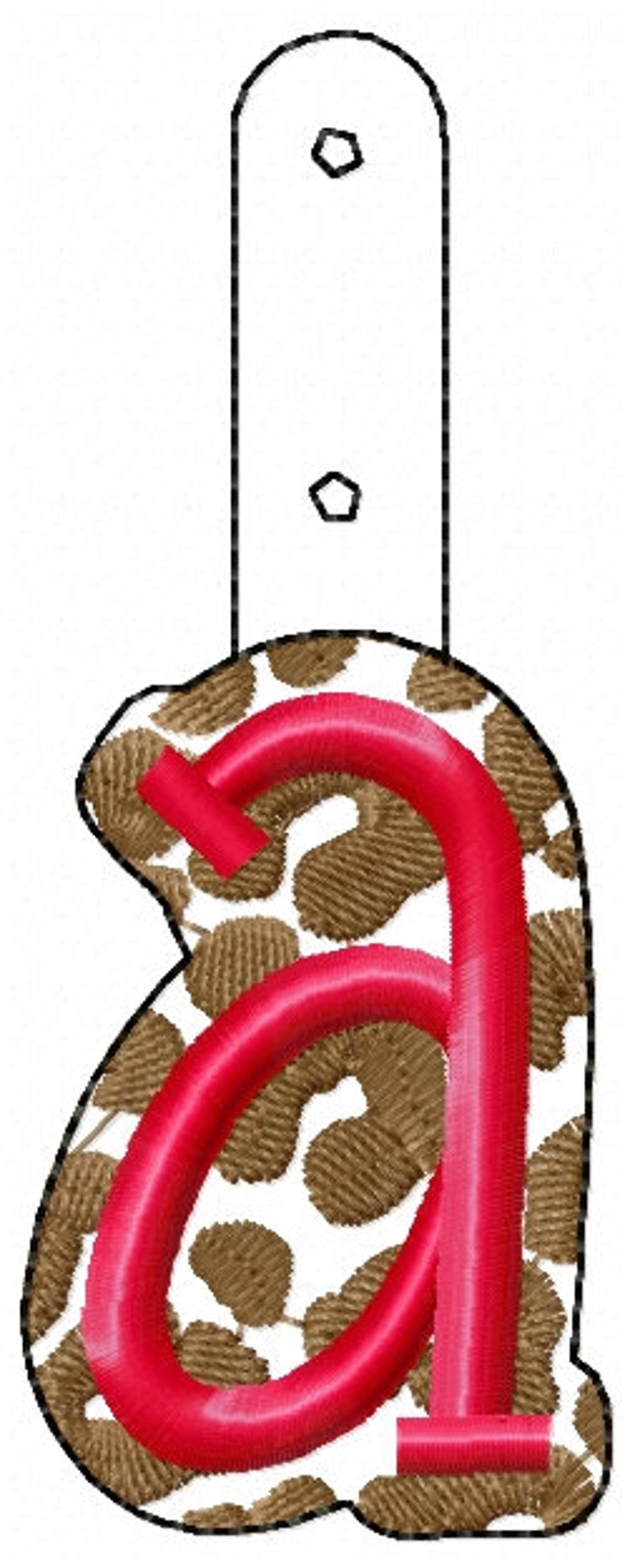 Key Fob Snap Tab Leopard Spot Monogram Alphabet Initial - Etsy