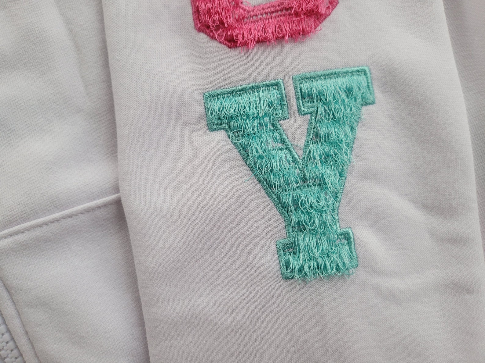 Fringed Fluffy Font Chenille Layers Athletic Sport School Team - Etsy