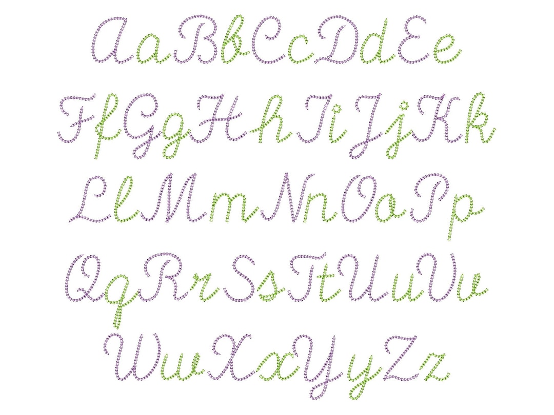 Quick Light Stitch Chain FONT Machine Embroidery Designs in Assorted ...