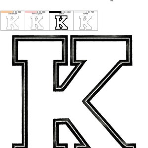 Block Athletic Collegiate Applique Sport Font Machine Embroidery ...