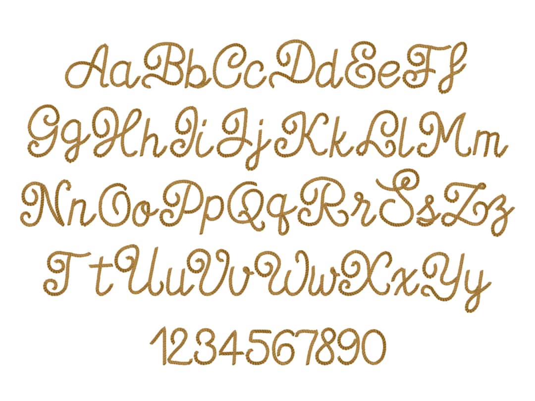 Rope FONT Embroidery Cowboy Alphabet Machine Embroidery Designs With ...