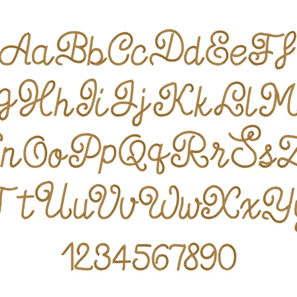 Rope Font Embroidery - Etsy