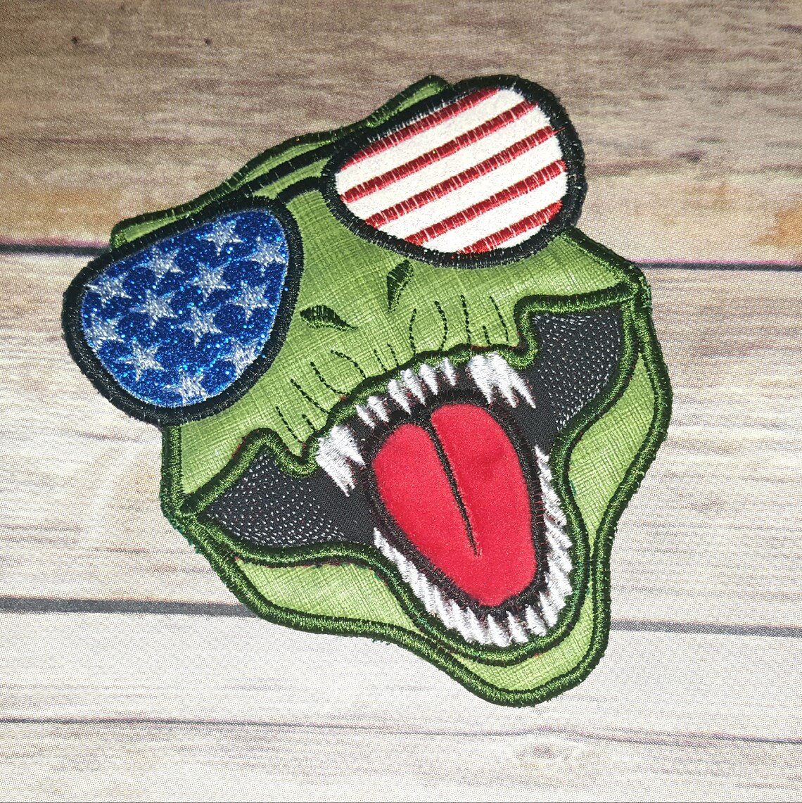 T-rex Dinosaur Face Aviator Glasses 4th of July Patriotic | Etsy