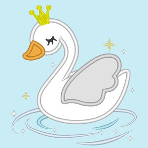 Swan Embroidery Appliqué Designs, Swan Pattern Applique Machine ...