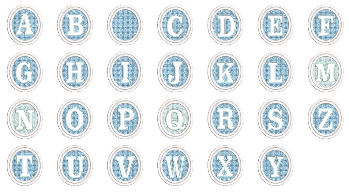 Beautiful Monogram Fringed Oval Shape Embossed Initial - Etsy