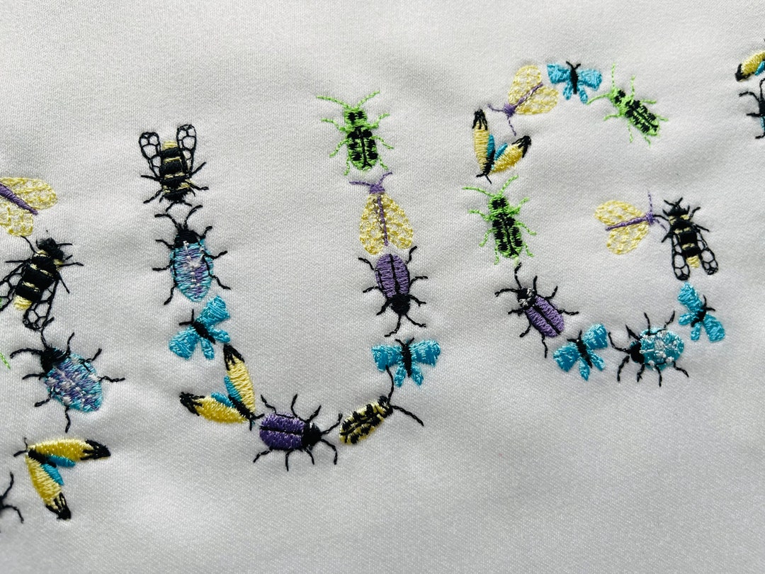 Spring BUGS Font Buggy Alphabet Uppercase Letters Monogram Machine Embroidery Designs BX Font ...