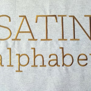 Satin Stitch Font Classy Embroidery Font Alphabet Embroidery Machine ...