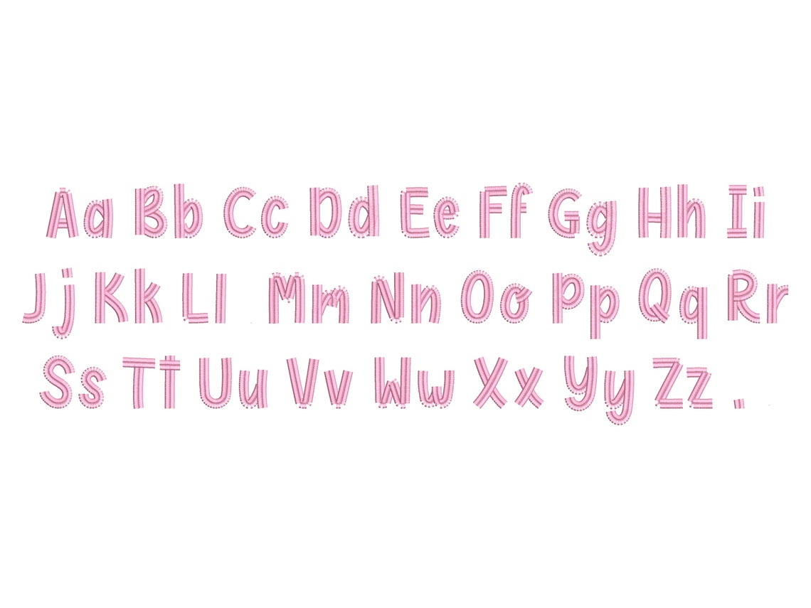 Cute Fluffy Fringed FONT Machine Embroidery Designs in Assorted Sizes ...