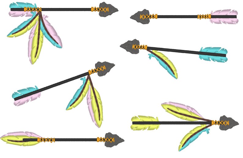 Arrows Arrows Mini Arrow Embroidery Arrow Mini Single | Etsy