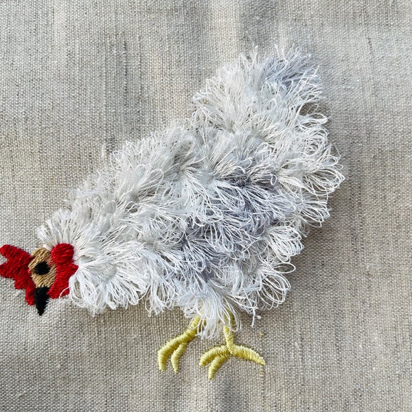 Fringed Chickens Embroidery Design - Etsy