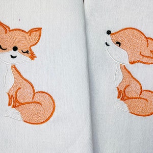 Little Foxies Light Stitch Fox SET of 2 Types Fox Machine Embroidery ...